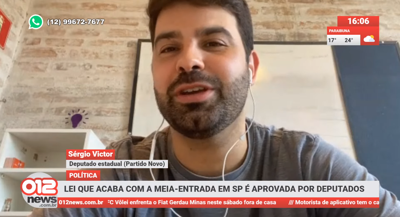 Dep. Sérgio Victor (NOVO) defende a lei que extingue a Meia-Entrada em ...