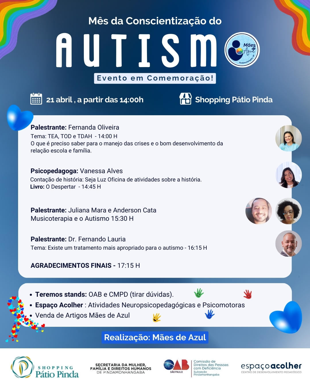 Grupo 'Mães de Azul' promove tarde de conscientização sobre TEA, TOD e ...